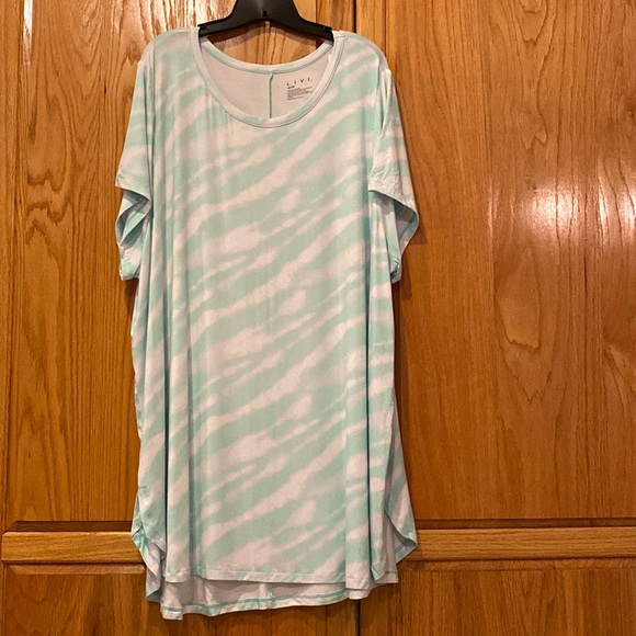 Lane Bryant | Tops | 2628 Mint And White Livi Tunic Dress Athleisure ...